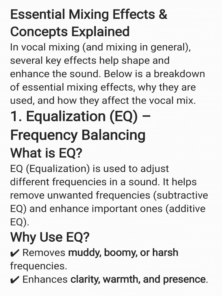Effects Explanation | PDF