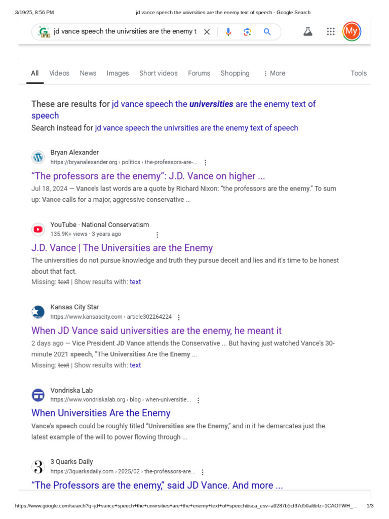 Speech The Univrsities Are The Enemy Text of Speech | PDF