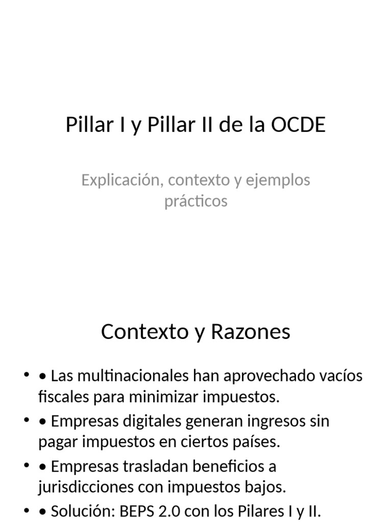Pillar I II OCDE | PDF