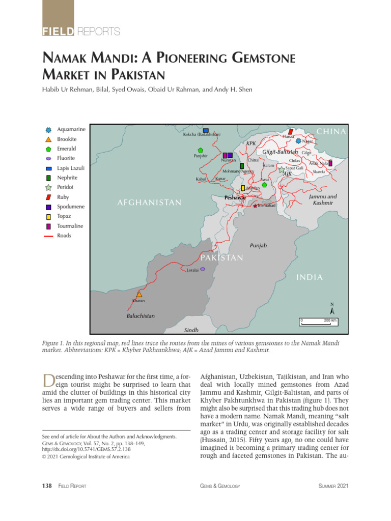 Summer 2021 Namak Mandi Poineering Gemstone Market | PDF | Gemstone | Minerals
