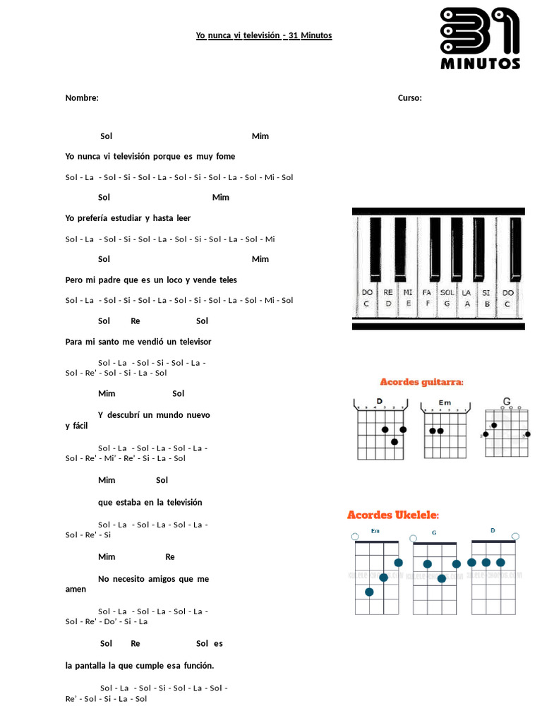 Yo Nunca Vi Television 31 Minutos | PDF