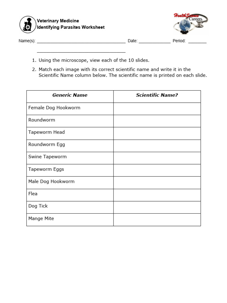 Veterinary Parasite Identification Guide | PDF