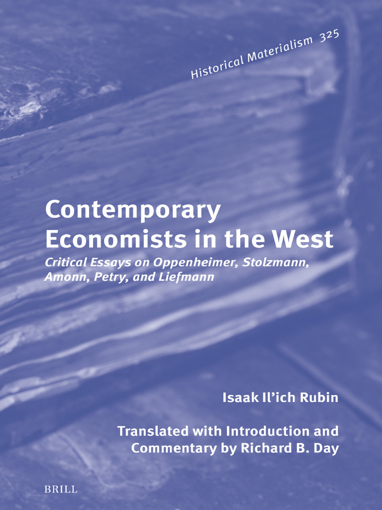 (Historical Materialism) Isaak Ilyich Rubin - Contemporary Economists ...