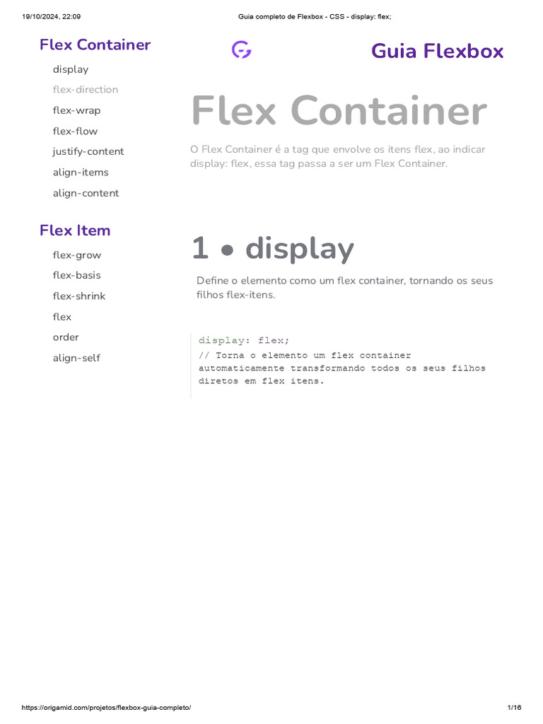 Guia Completo de Flexbox - CSS - Display - Flex | PDF | Desenvolvimento Web | Informática
