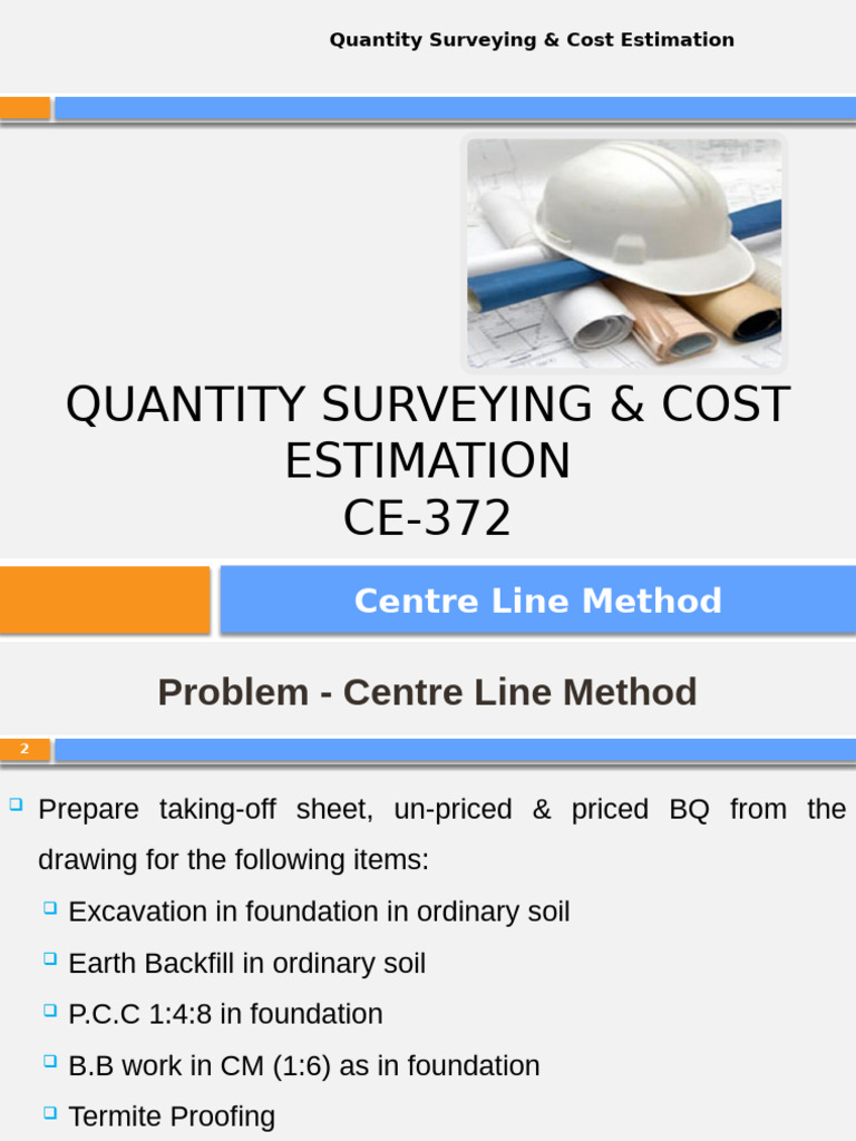 Lec 3 Center Line Method | PDF | Foundation (Engineering) | Building Engineering