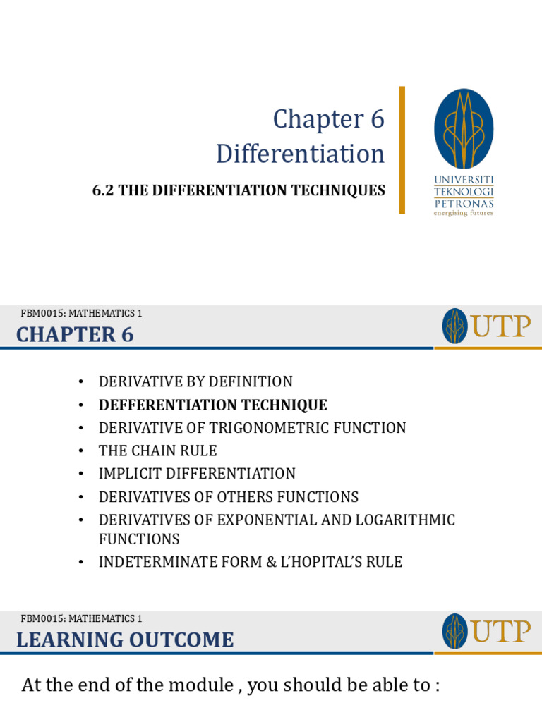 6.2 Differentiation Techniques | PDF | Derivative | Multiplication