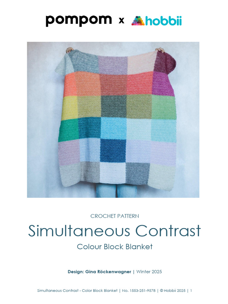 Simultaneous Contrast Colour Block Blanket Us | PDF | Crochet | Woven ...