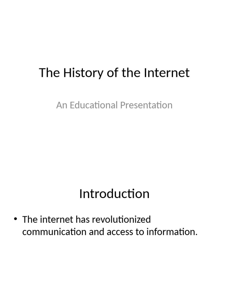 Evolution of the Internet Explained | PDF