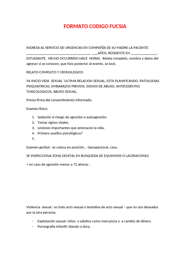 Formato Codigo Fucsia | PDF