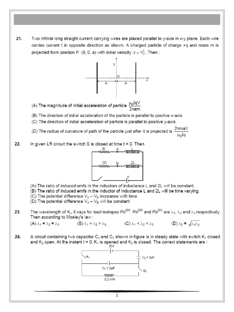 Physics Paper 1-4 | PDF