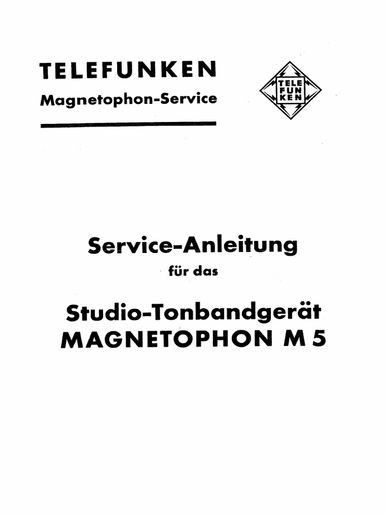 Telefunken m5 (Tube) _ S-manual (de) - Free | PDF