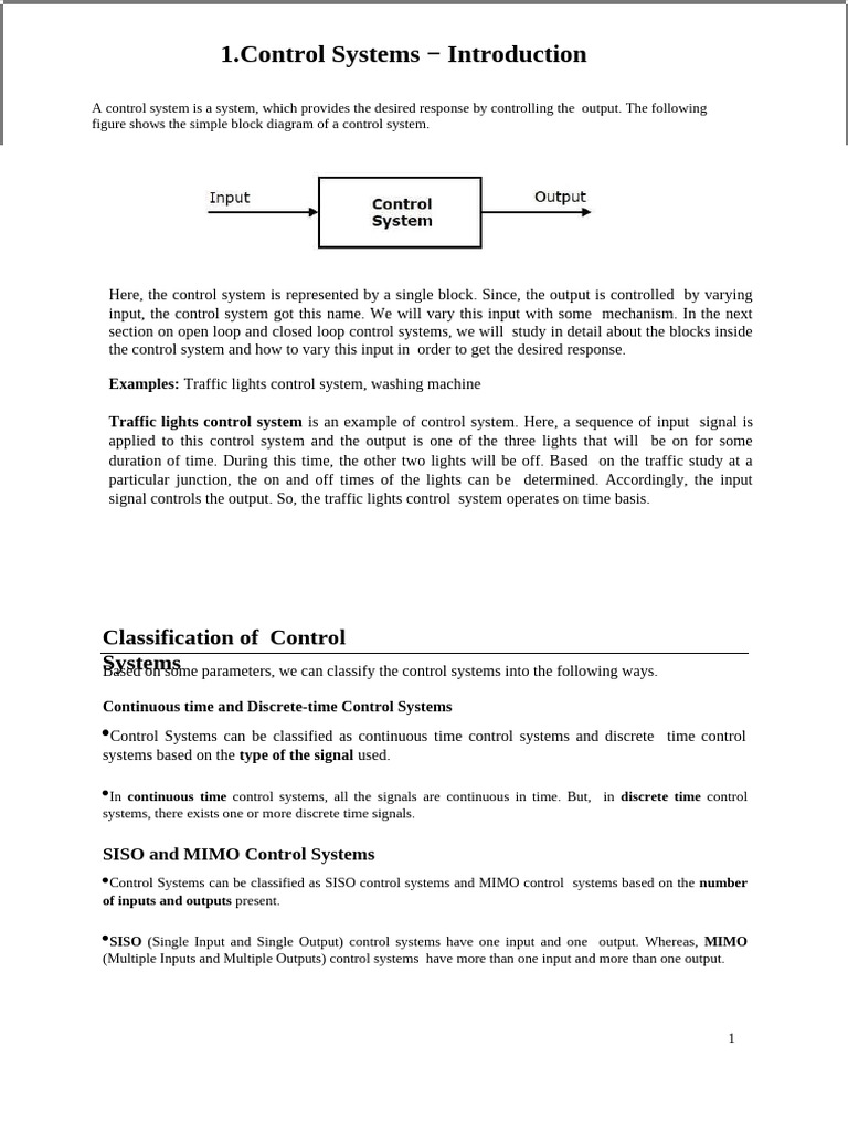 Control - Systems - All Unit | PDF | Torque | Laplace Transform