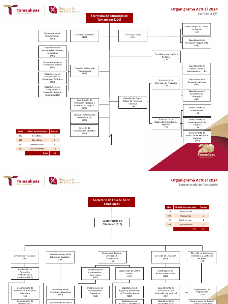 Organigramas Set 2024 200224 | PDF | Educación primaria | Educación Secundaria