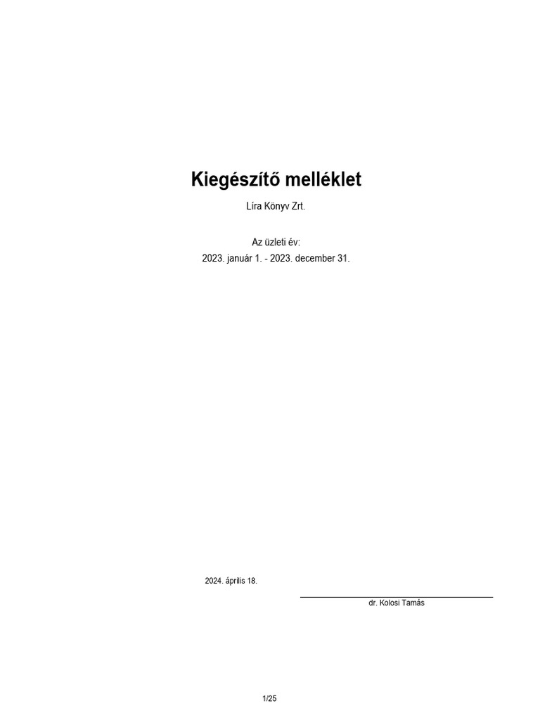 Lira Konyv Kiegeszito Melleklet 2023 | PDF