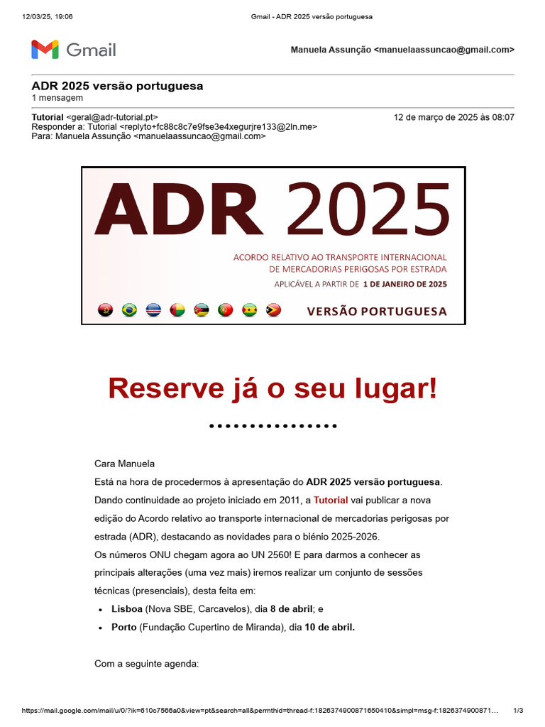 Lançamento ADR 2025 Versão Portuguesa | PDF | Portugal