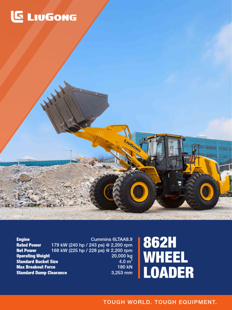 862H Wheel Loader Specifications | PDF | Brake | Steering