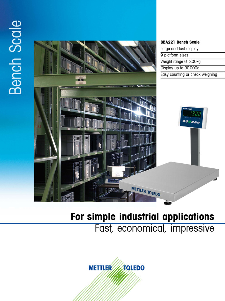 BBA221 Bench Scale Specifications and Features | PDF | Materials