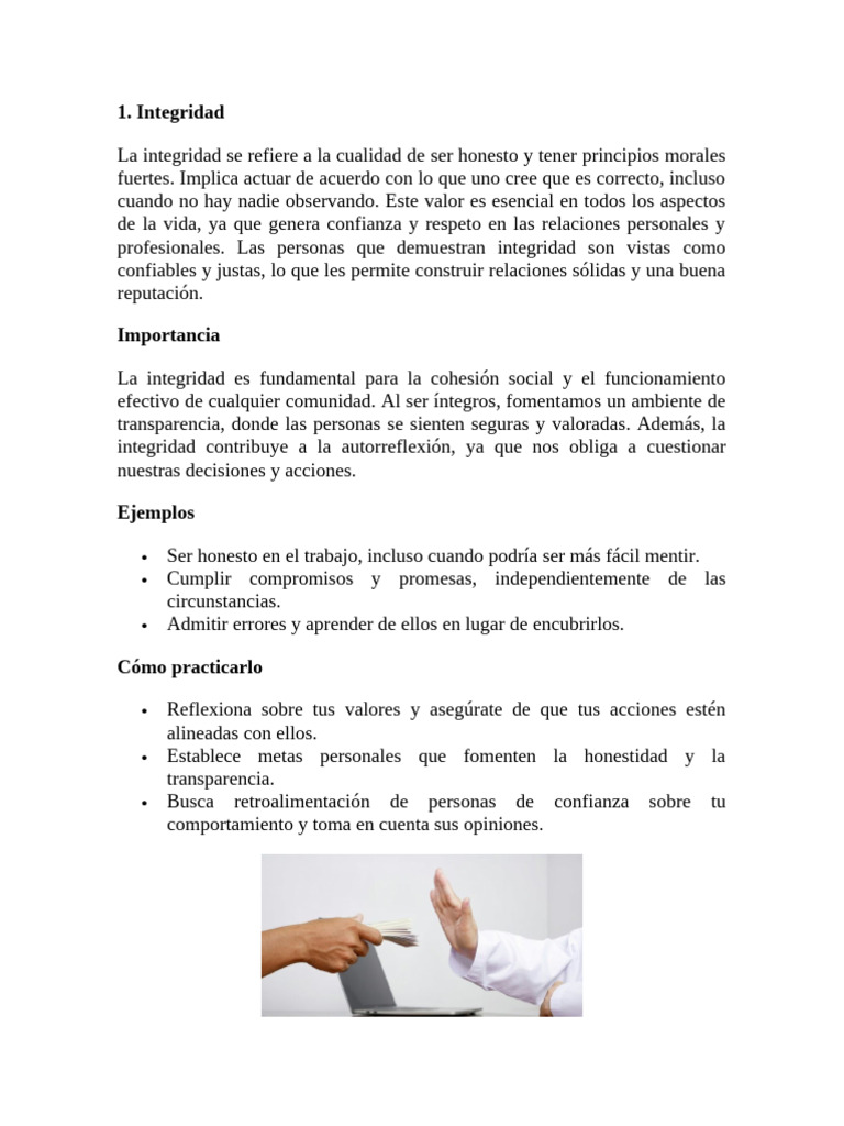 25 Valores Con Imagen y Concepto | PDF | Sustentabilidad | Valor