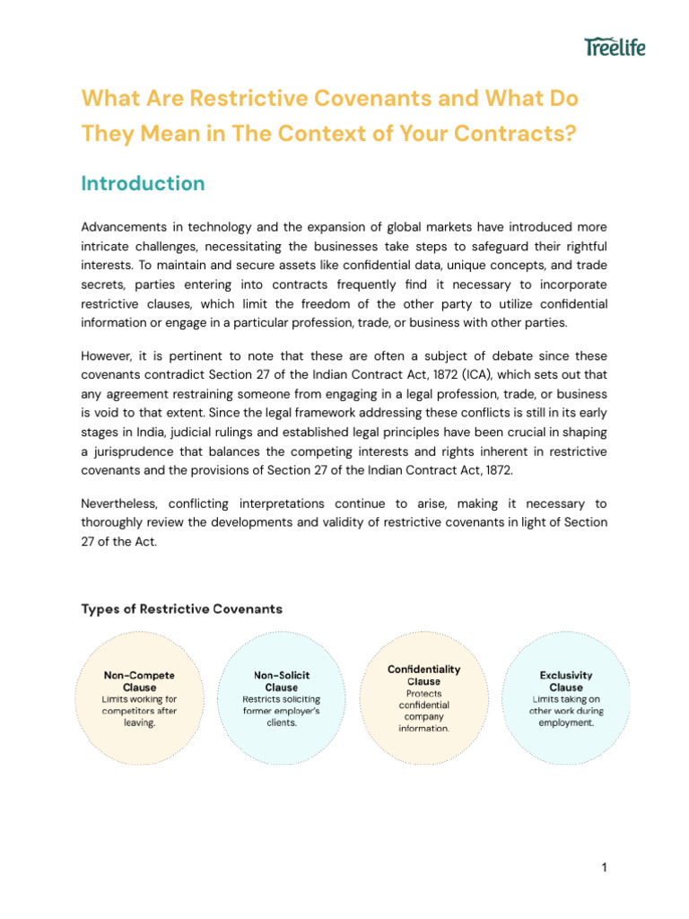 What Are Restrictive Covenants | PDF | Employment | Justice