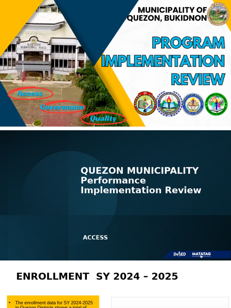 Quezon Municipal Program Implementation Review | PDF | Literacy | Learning