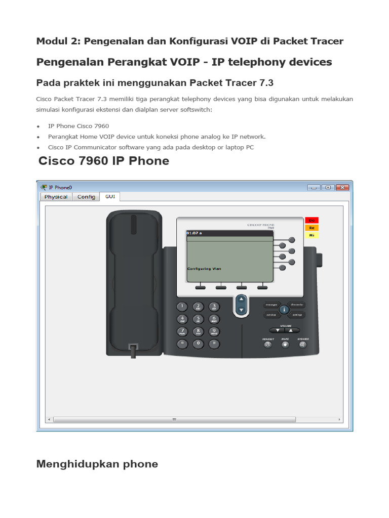 Latihan VOIP Packet Tracer | PDF