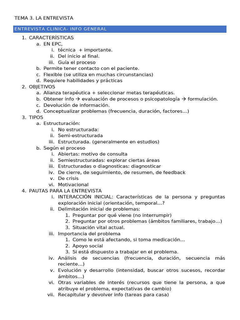 Esquema Tema 3. Contextos I | PDF | Las emociones | Terapia