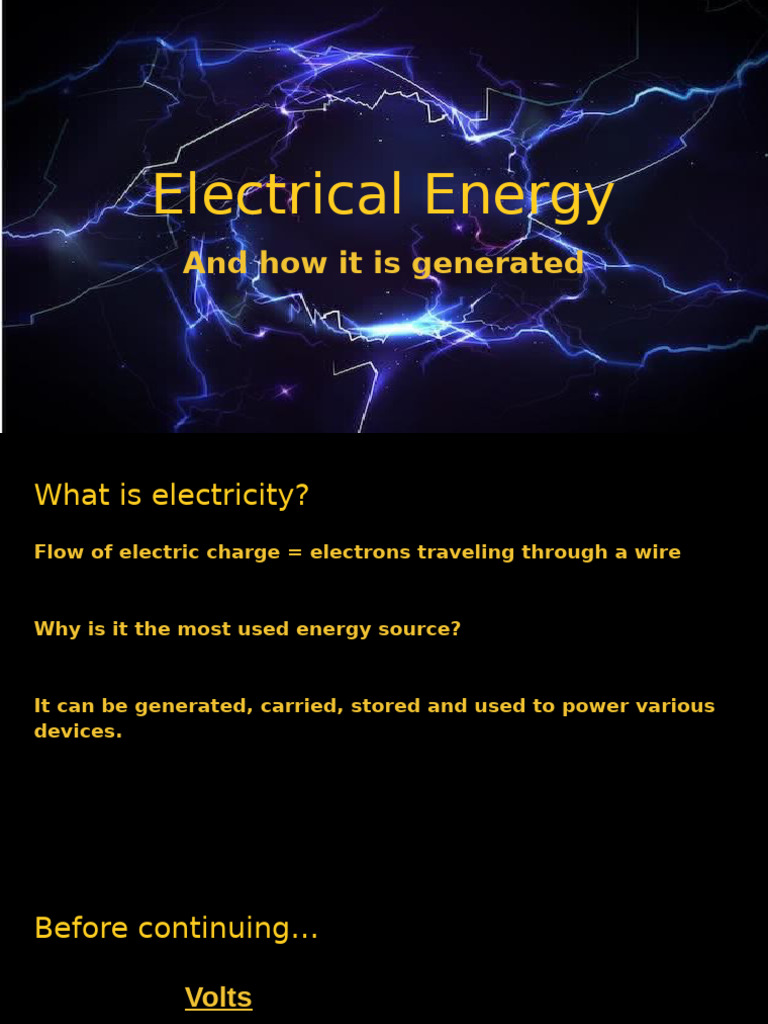 Understanding Electrical Energy Generation | PDF
