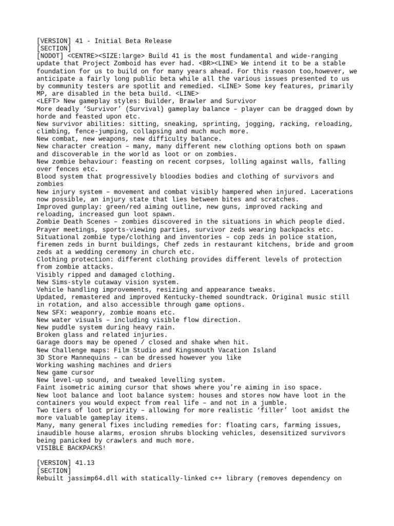 Project Zomboid Build 41 Beta Update | PDF | Building Insulation ...