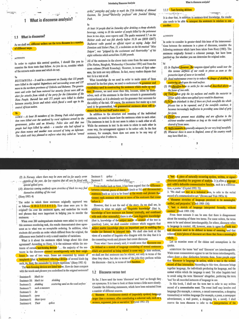 Discourse Analysis | PDF