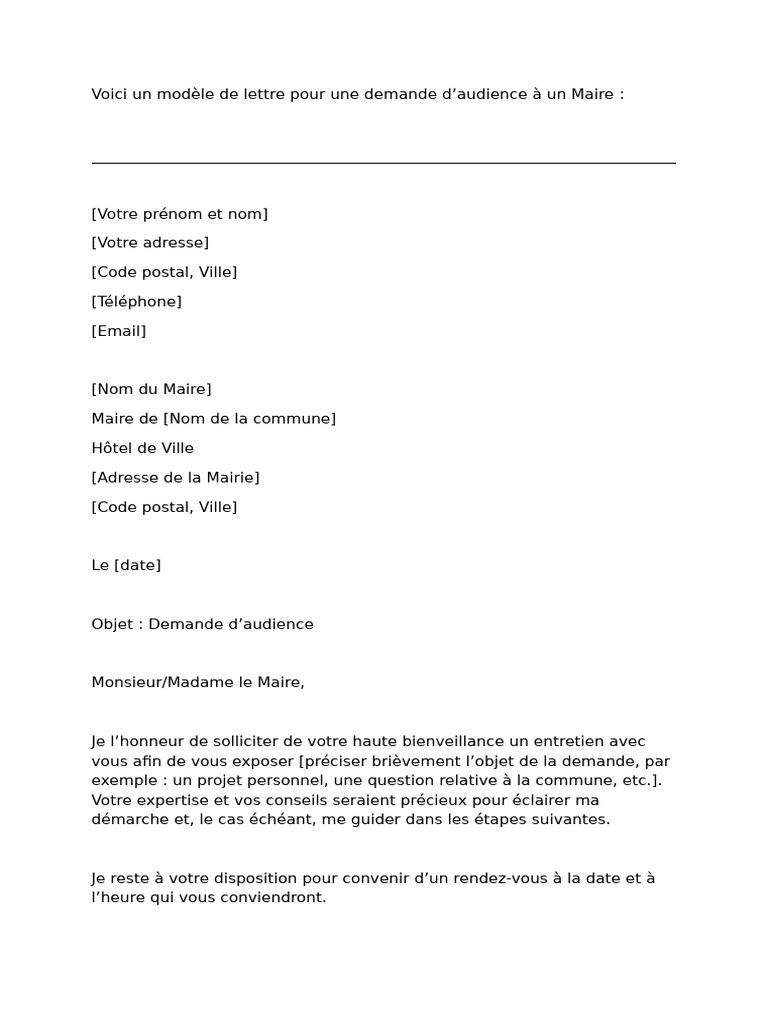 Document Demande D'audience | PDF