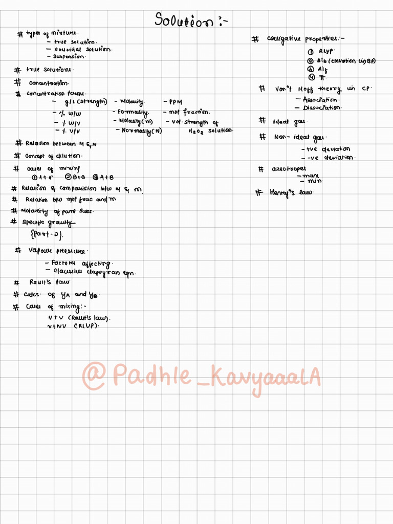 Solutions short notes_250318_214621 | PDF