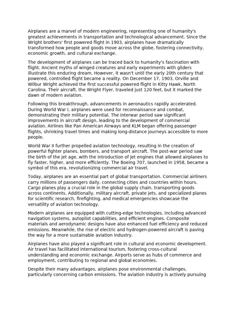 informational text | PDF | Airplane | Wright Brothers