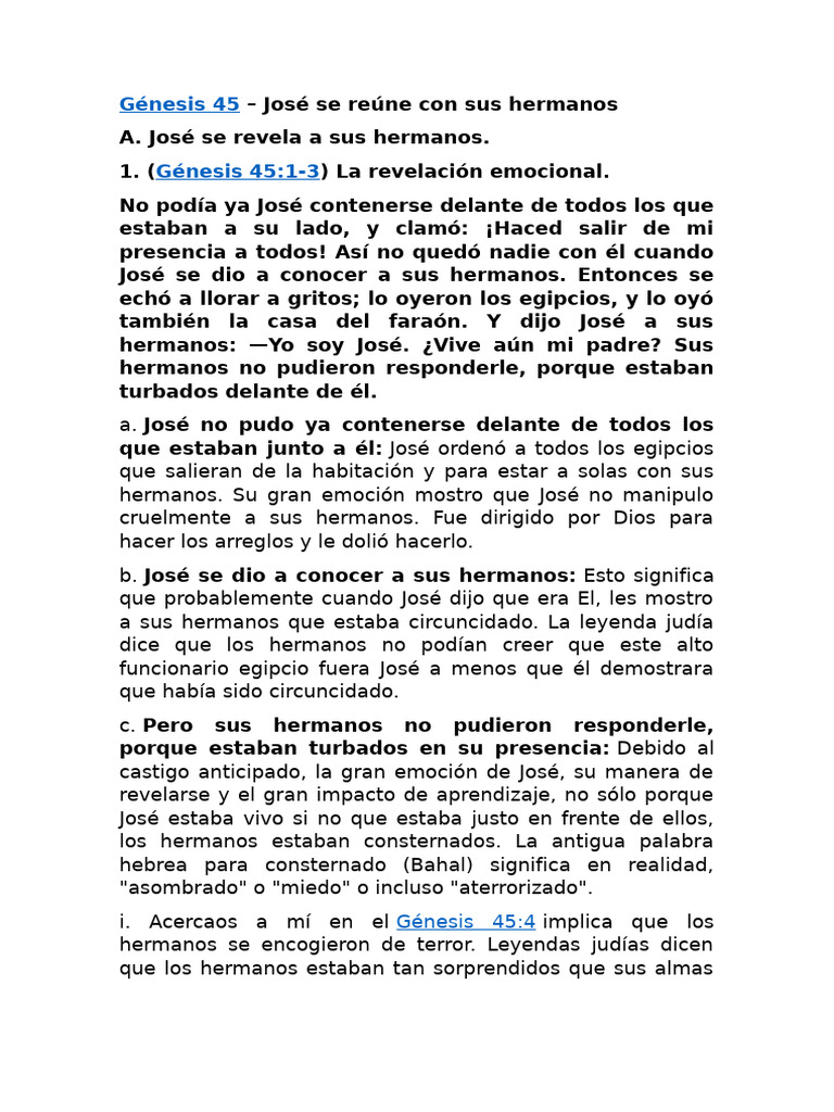 GENESIS 45 | PDF | Jacob