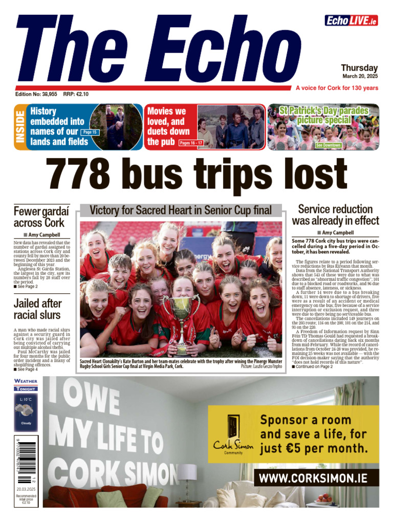 The Echo 2025-03-20 | PDF | Cork (City)