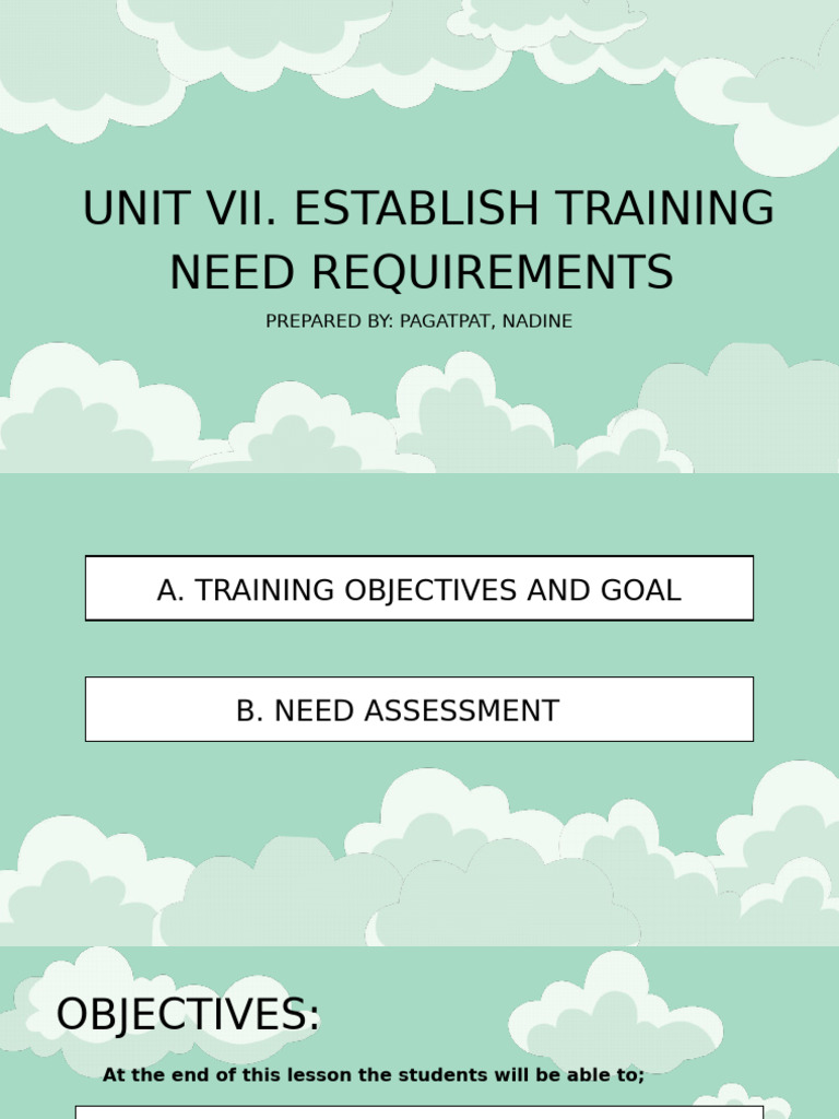 Establish Training Need Requirements - 20250317 - 231637 - 0000 | PDF ...