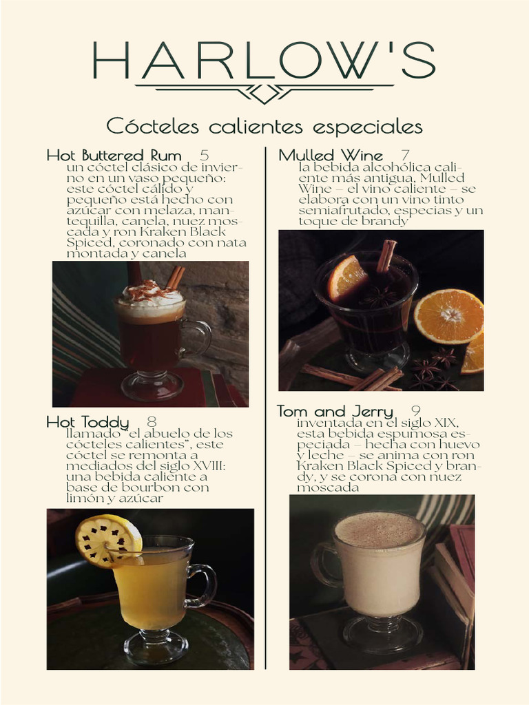 ES Harlow's Menu 11.12 | PDF | Martini (Cóctel) | Gusto