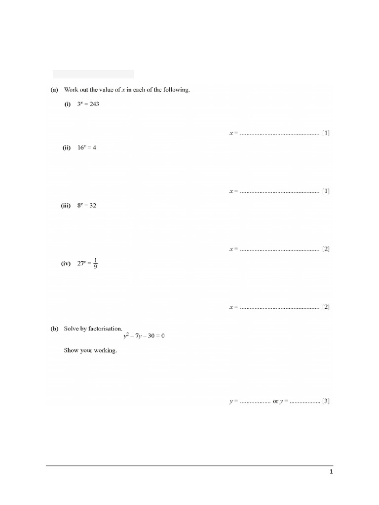 Algebra Worksheet New | PDF