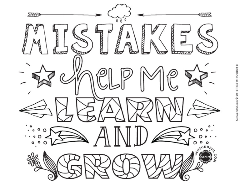 B Mistakes Coloring Sheet | PDF