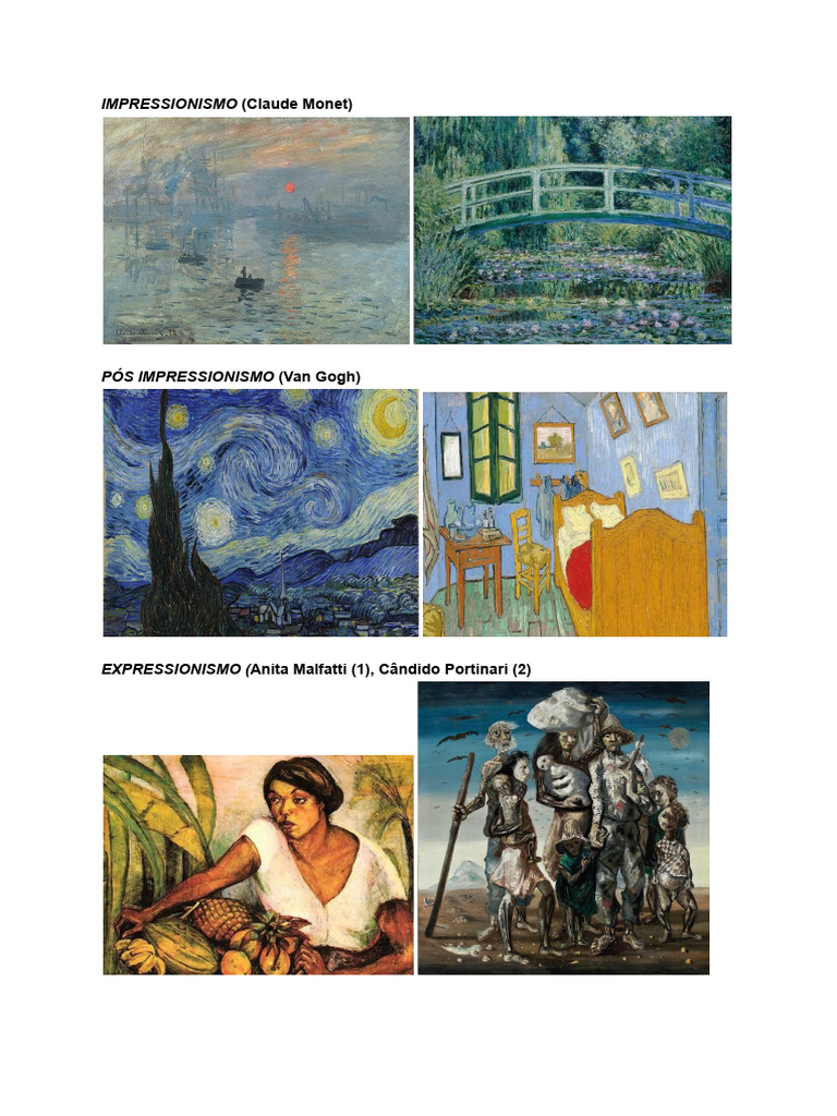 9° ano Impressionismo pós e expressionismo | PDF