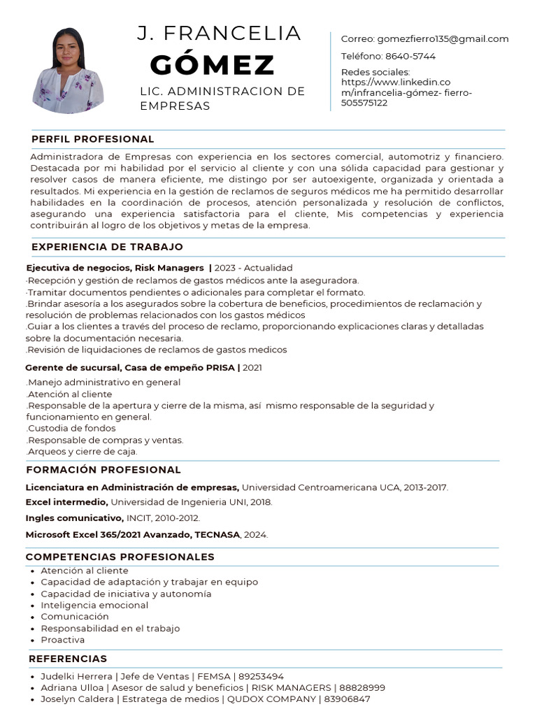 CV Estilo Harvard | PDF | Servicio al Cliente | Business