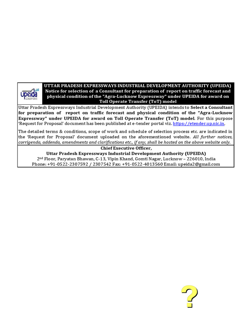 All Further Notices, Corrigenda, Addenda, Amendments and Clarifications ...
