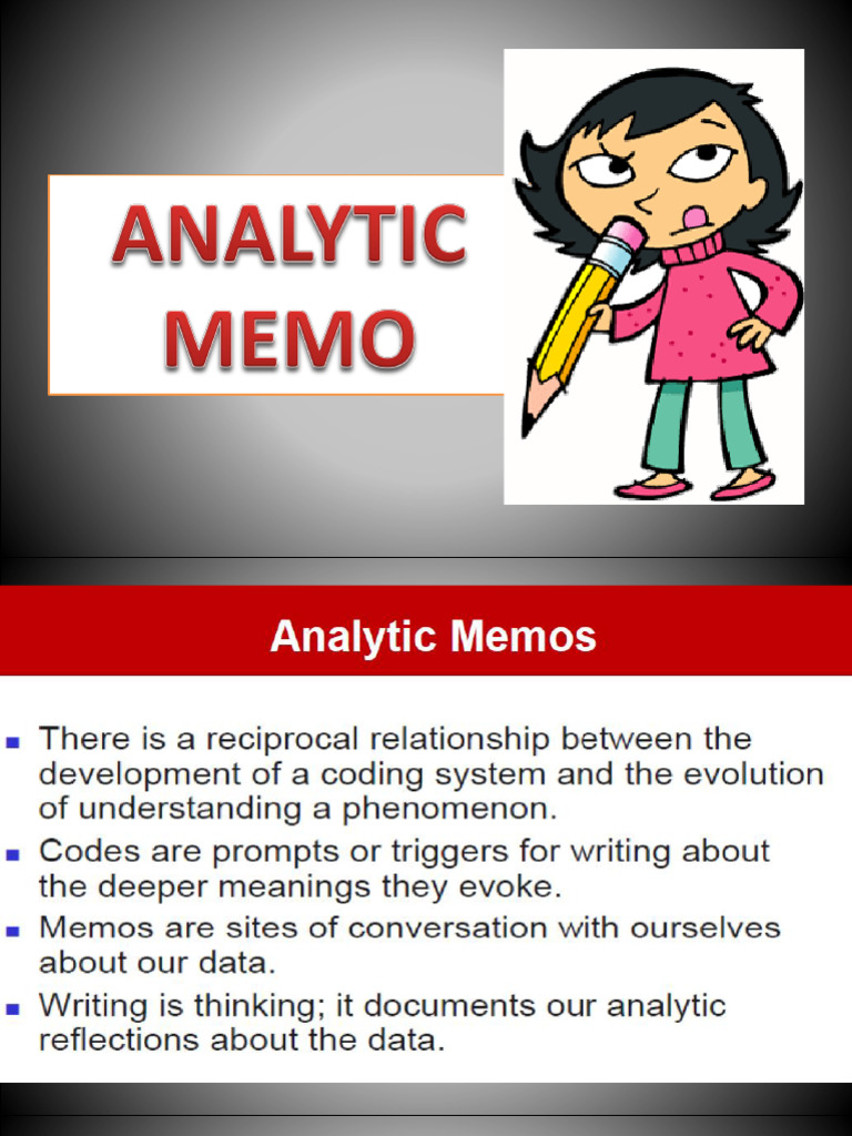 Writing Analytic Memo | PDF | Data | Analysis