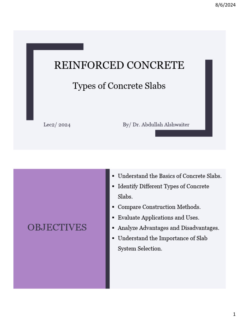 Types of Concrete Slabs Explained | PDF | Concrete | Beam (Structure)
