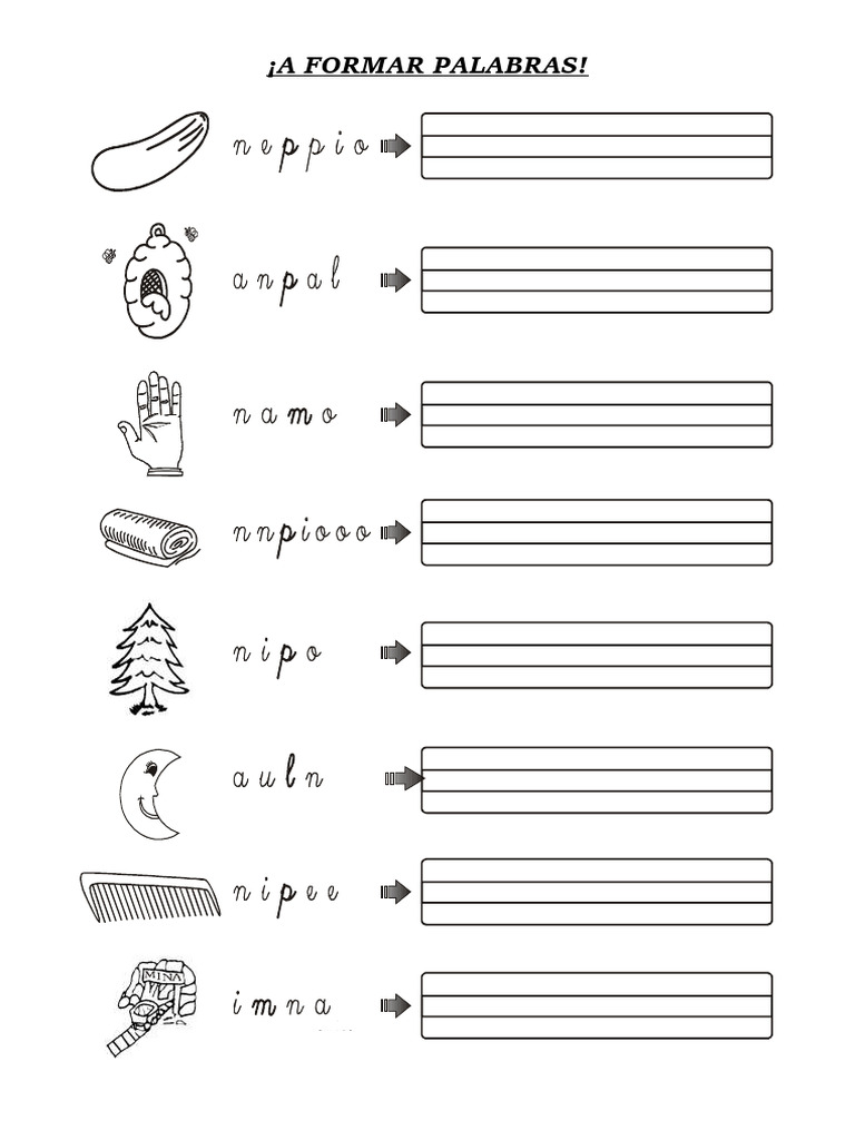A FORMAR PALABRAS CON LA SILABA N n | PDF