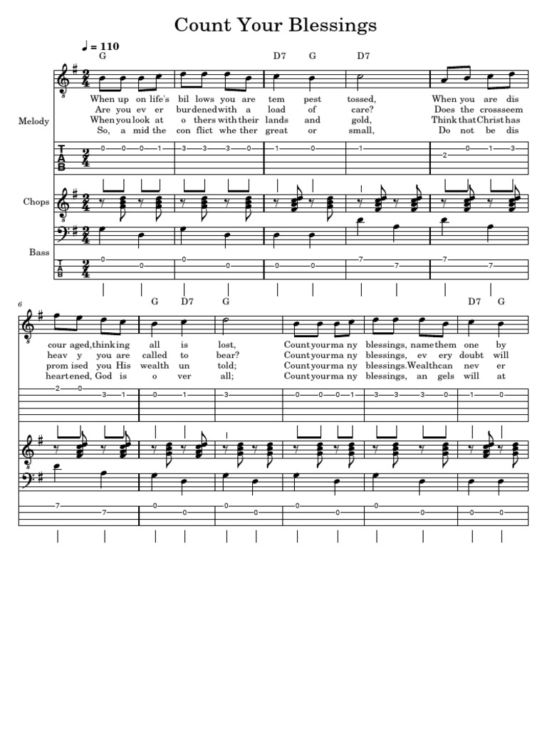 Count Your Blessings Sheet Music | PDF