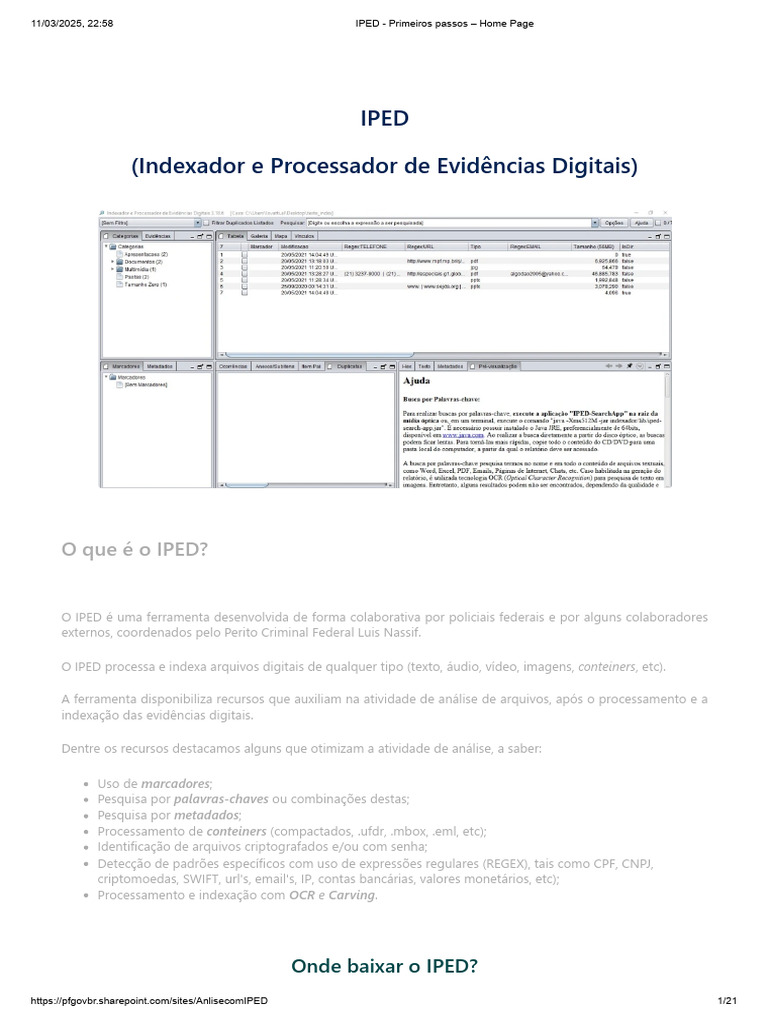 Guia de Uso do IPED e IPEDIAR | PDF | Python (linguagem de programação ...