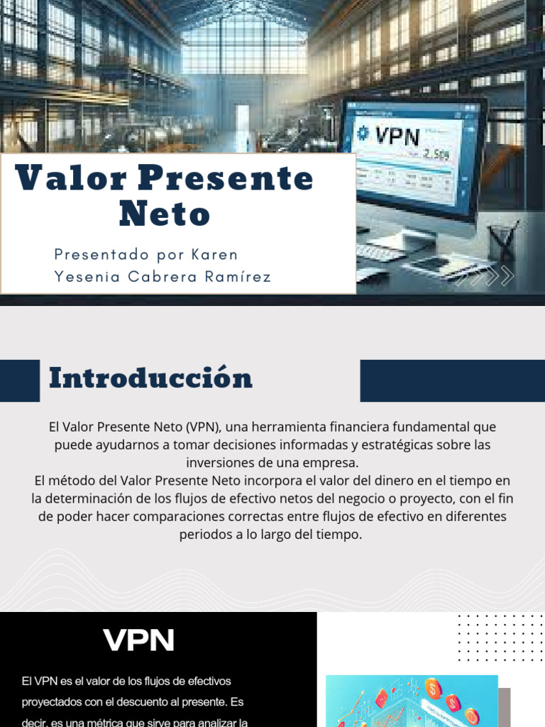 Valor Presente Neto | PDF | Valor presente neto | Flujo de efectivo