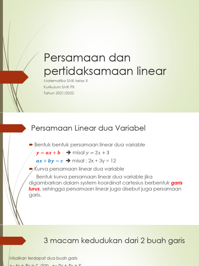 Penyelesaian Sistem Persamaan Linear | PDF