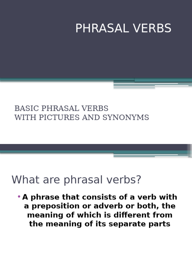 Phrasal Verbs Flashcards | PDF