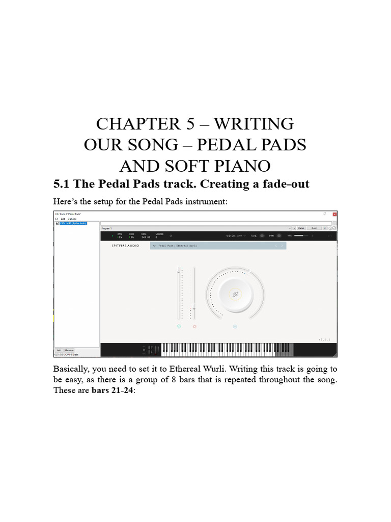 CHAPTER 5 – WRITING OUR SONG – PEDAL PADS AND SOFT PIANO | PDF | Piano ...